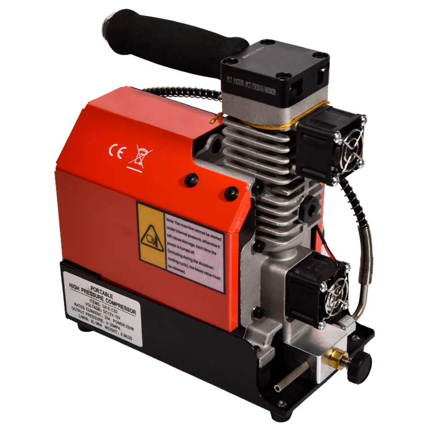 GX-CS2-30Mpa-300Bar-4500Psi-12V-PCP-Air-Compressor-12V-Portable-High ...