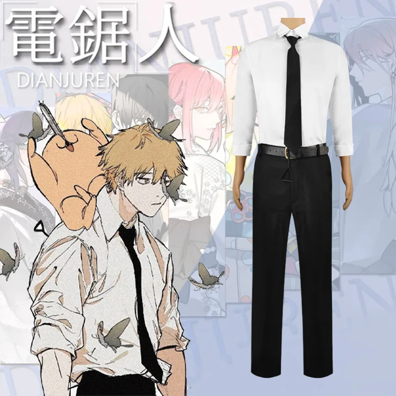 Adult-Devil-Hunters-Power-Denji-Aki-Black-Suit-Outfit-Anime-Chainsaw ...