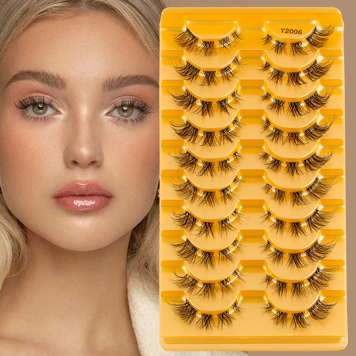 YSDO Natural False Eyelashes 3/6/10 Pairs Wispy Faux 3D Mink Lashes ...