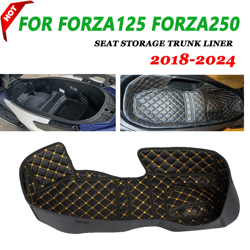 Seat-Storage-Box-Leather-Rear-Trunk-Cargo-Liner-For-HONDA-FORZA125 ...