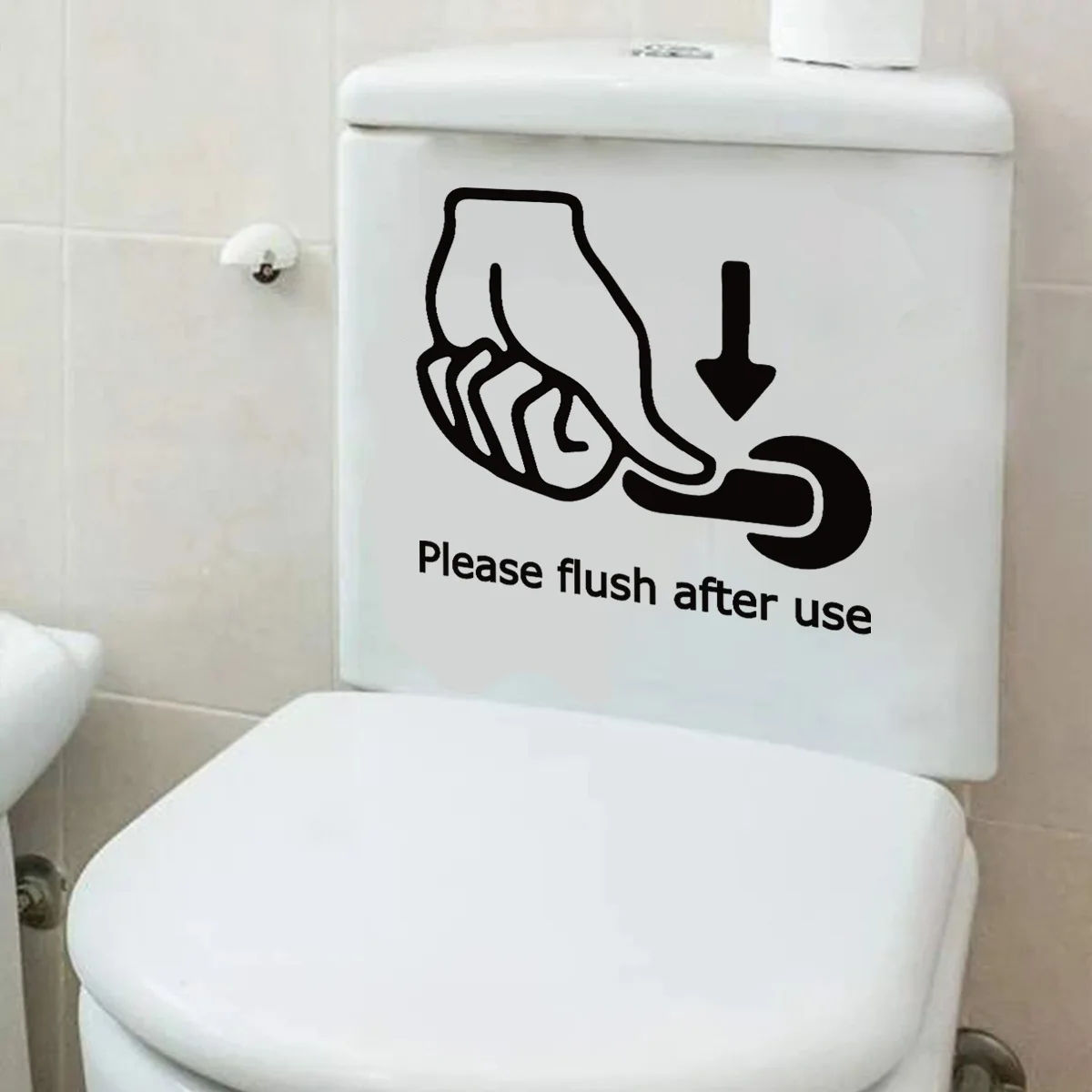 New Please Flush After Use Quote Toilet Stickers Bathroom Self adhesive ...