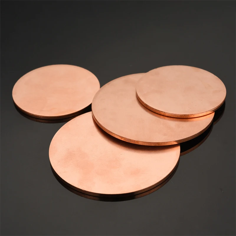 Thick 0.5 0.8 1mm T2 Copper Disc Round Plate Solid Copper Sheet Plate ...