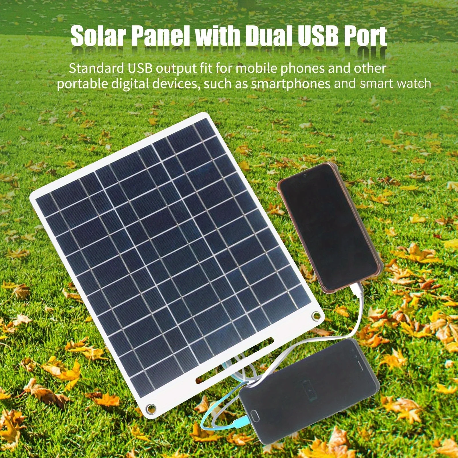 Solar Panel Portable 5V Dual USB Fast Charg Panel Kit For Outdoor ...