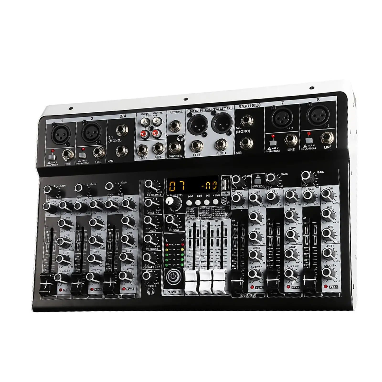 Audio-Mixer-Professional-USB-Conex-o-Multifuncional-Digital-Mixer-8 ...