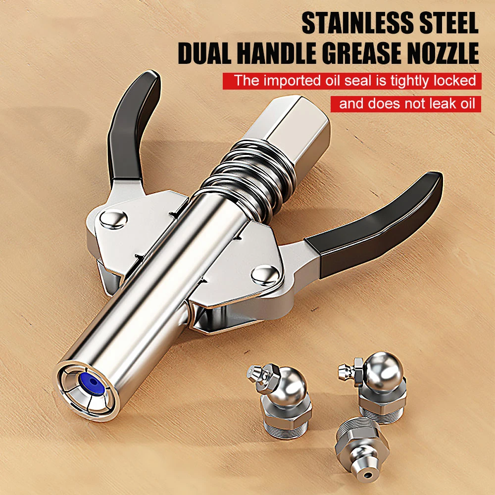New-Grease-Gun-Coupler-Mini-Manual-Grease-Pump-Head-10000PSI-Syringe ...
