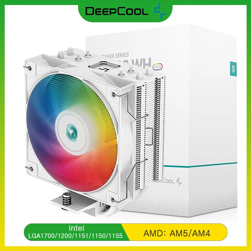 DEEPCOOL-AG400-Air-Water-Cooler-for-CPU-5V-3Pin-ARGB-4-Heatpipes-Quiet ...