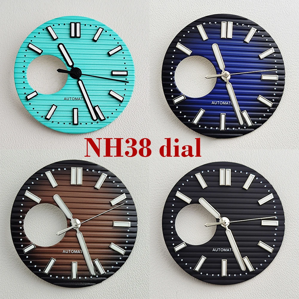 NH38-dial-29-8mm-Nautilus-dial-Watch-dial-green-luminous-dial-Suitable ...