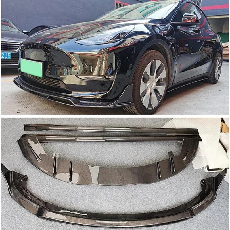 High Quality REAL Carbon Fiber For Tesla Model Y 2020 2021 2022 Front ...
