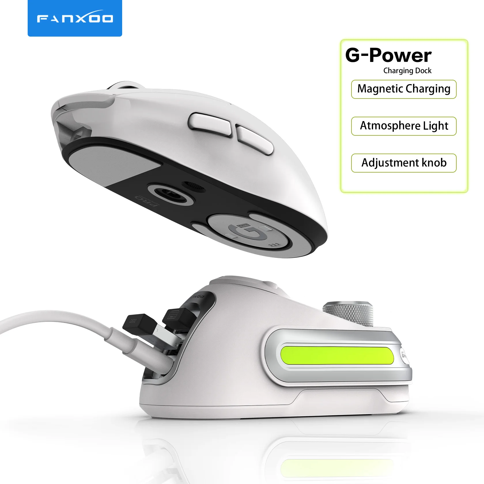 Fanxoo-G-Power-Mouse-Wireless-Charging-Dock-for-Logitech-G502-G502X ...