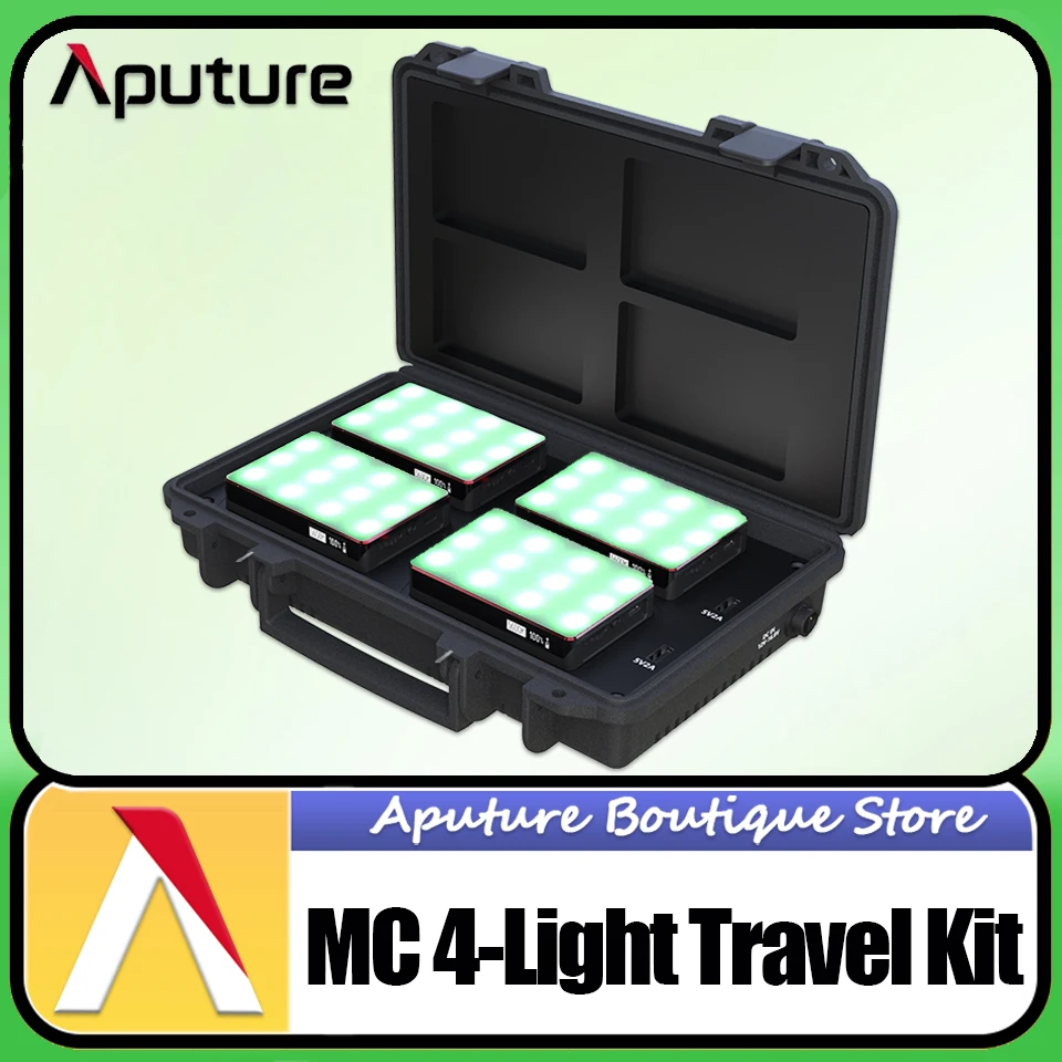 Aputure-AL-MC-4-Light-Travel-Kit-CCT-3200K-6500K-RGB-Full-HSI-Color-Luz ...