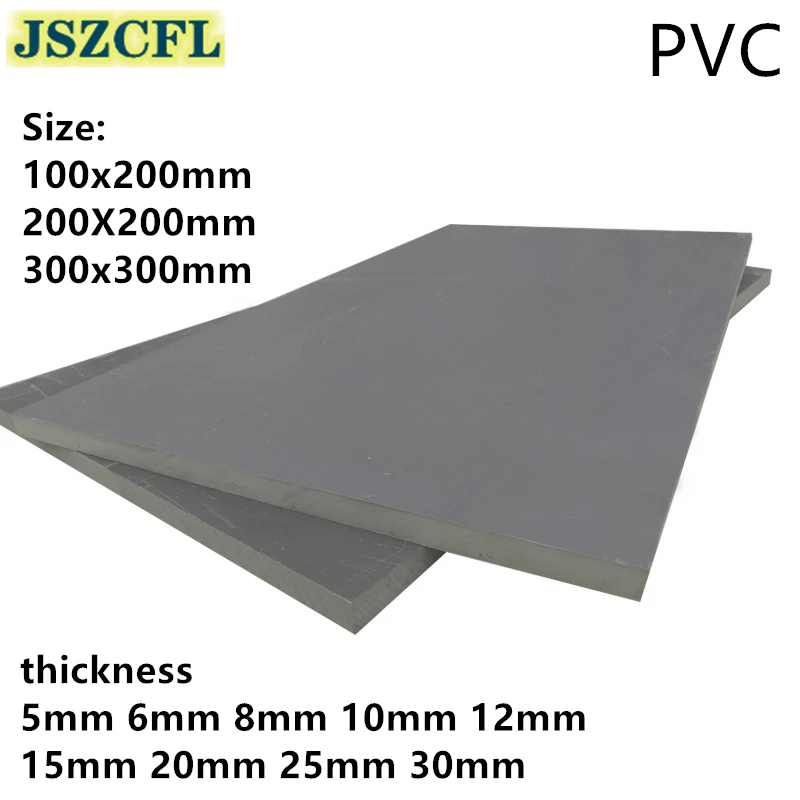 1PC-Gray-PVC-board-100X200-200x200-300x300mm-thickness-5-6-8-10-12-15 ...