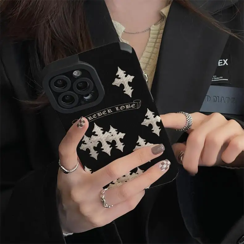 Fashion Stripes Leather cross Phone Case For iphone 14 13 12 11 Pro Max ...