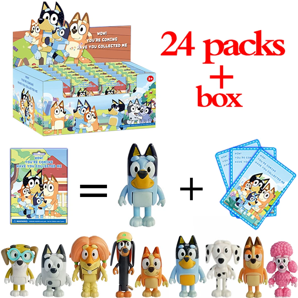 Bluey-Blind-Box-Anime-figuras-Mystery-Box-game-Doll-Figure-PVC-model ...