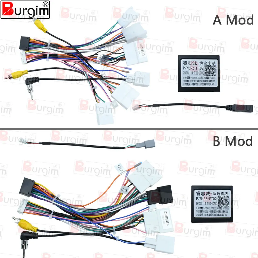 16PIN-Android-Radio-Power-Cable-For-Toyota-RAV4-Prius-Plus-V-Sienna ...