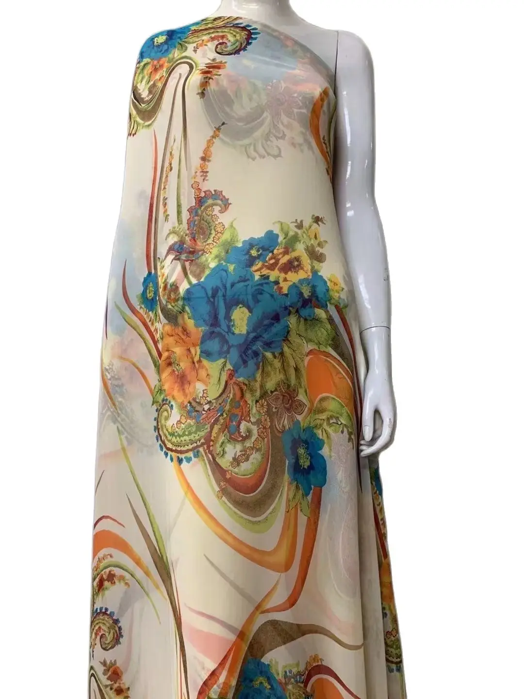 High Quality Chiffon Silk Fabric Soft Printed Silk Fabric For Sewing ...