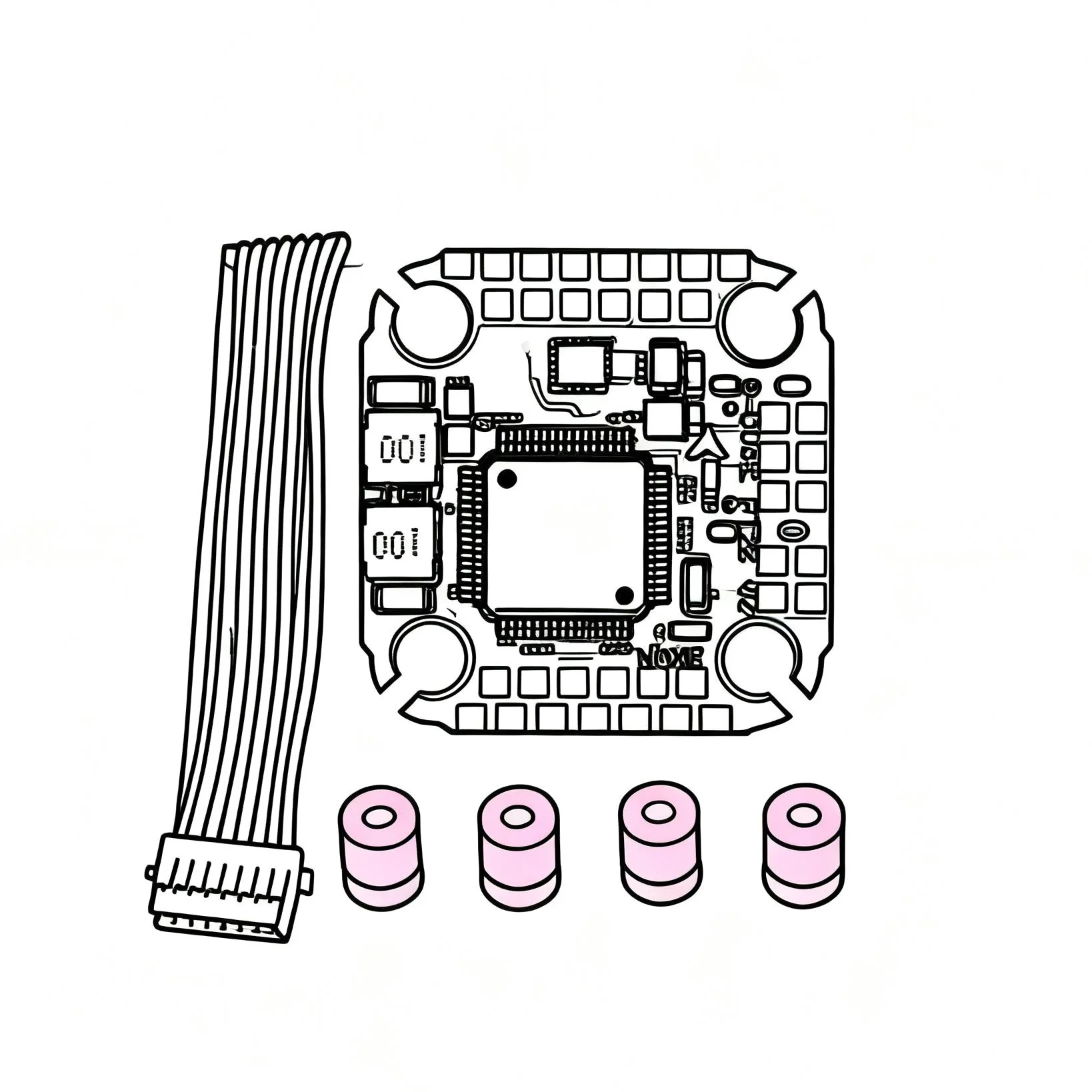 HanNiu B-CUBE F722 NOXE FC ICM-42688-P 3-6S STM32 TYPE-C For ELRS TBS ...