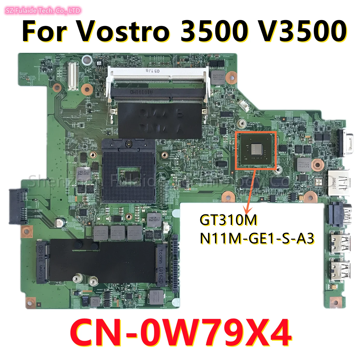 CN-0W79X4 0W79X4 W79X4 Mainboard For dell Vostro 3500 V3500 Laptop ...
