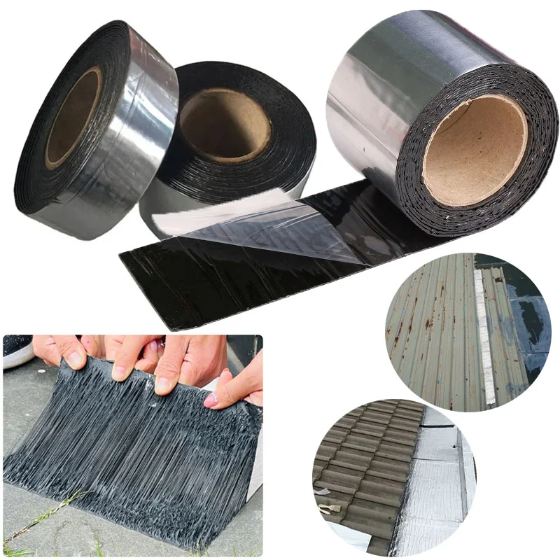 5M-Strong-Waterproof-Tape-Aluminum-Foil-Asphalt-Rubber-Stop-Leaks-Seal ...