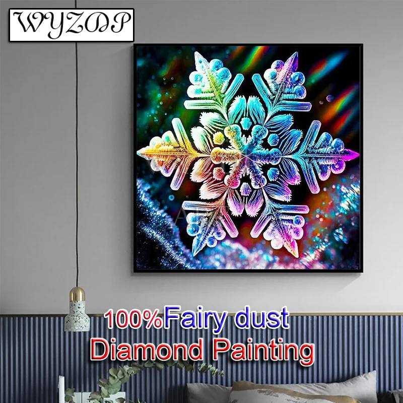 Snowflake-5D-Diy-100-Fairy-Dust-Diamond-Painting-Landscpe-Full-Square ...