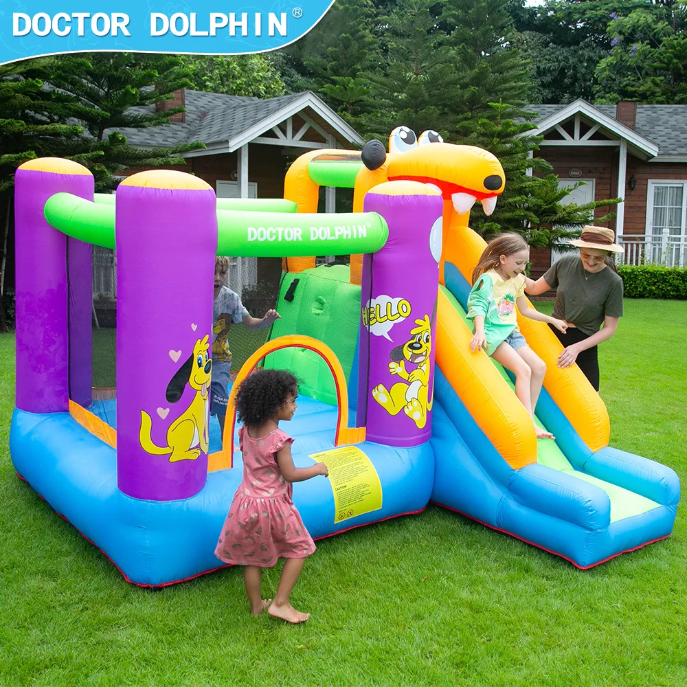 Doctor-Dolphin-Dog-Climbing-Super-Slide-Fun-Inflatable-Bouncer-For-Kids ...