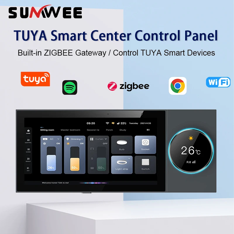 6inch TUYA ZIGBEE Central Control Multiroom Smart Home Audio System ...