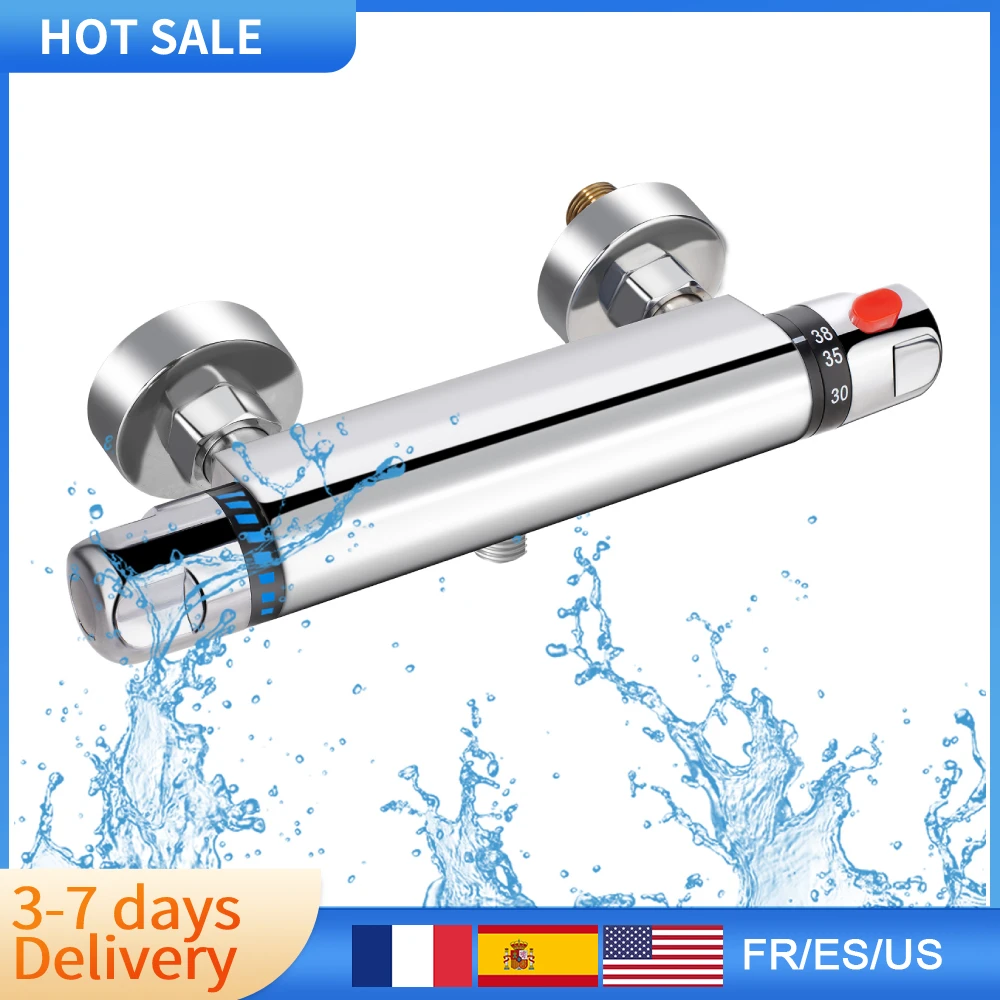 Thermostatic-Shower-Mixer-Constant-temperature-38-C-Chrome-Bathroom ...