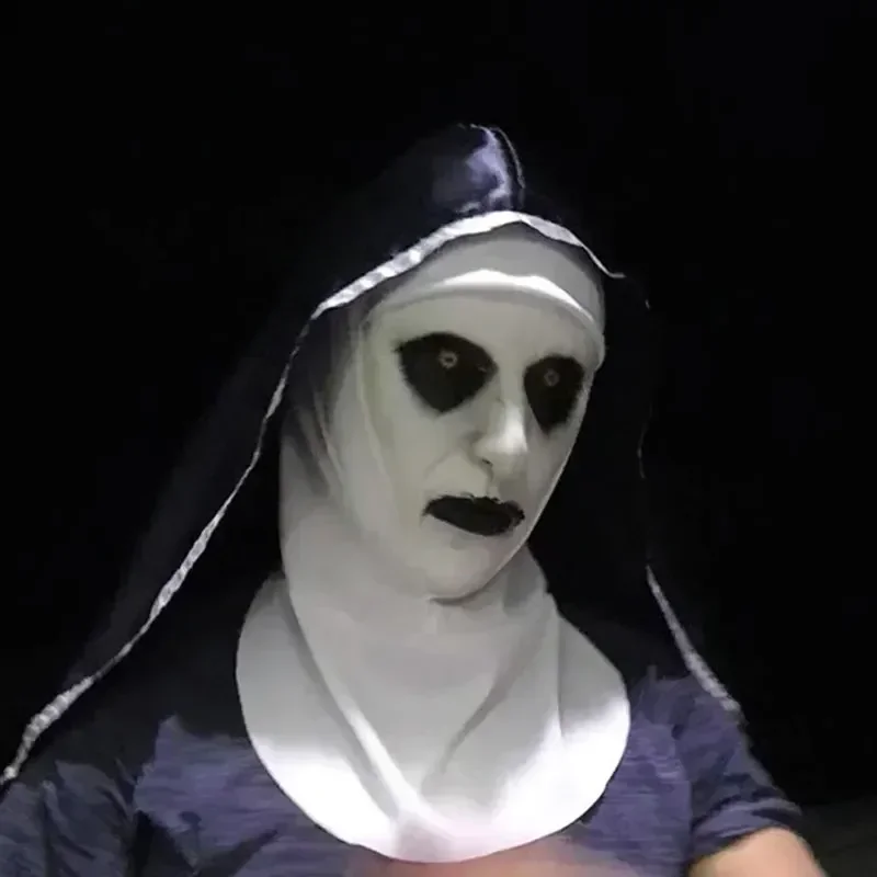 2024-New-Nun-Mask-Halloween-Makeup-Nun-Mask-Tricked-Ghost-Face-Scary ...