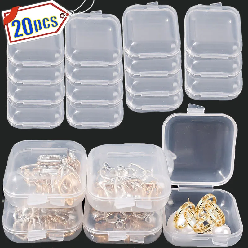 1-20Pcs-Minor-Plastic-Storage-Box-Square-Transparent-Organizer-for ...