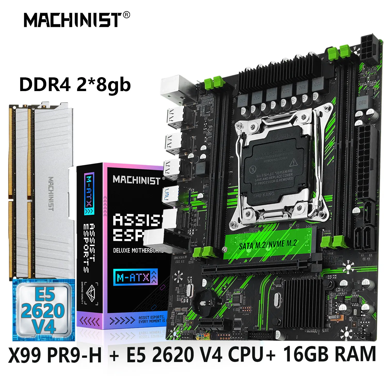 MACHINIST-Conjunto-de-placa-base-PR9-H-X99-LGA-2011-Kit-de-3-CPU-Xeon ...