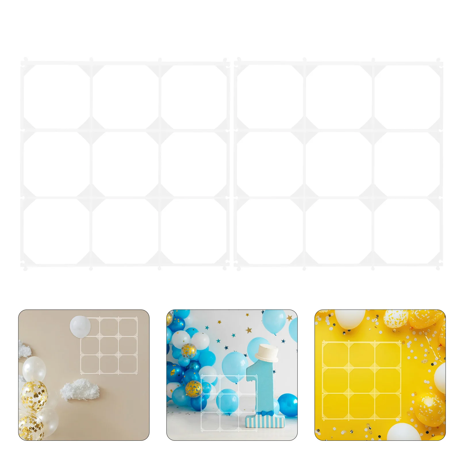 10pcs Balloon Grid Panel Plastic Wall Board For Diy Birthday Wedding ...
