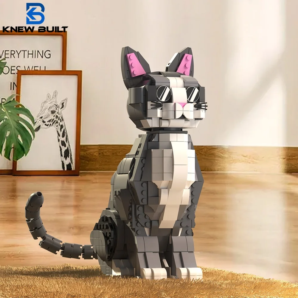 KNEW-BUILT-Adorable-Cat-Mini-Model-Building-Blocks-Expressive-Faces ...