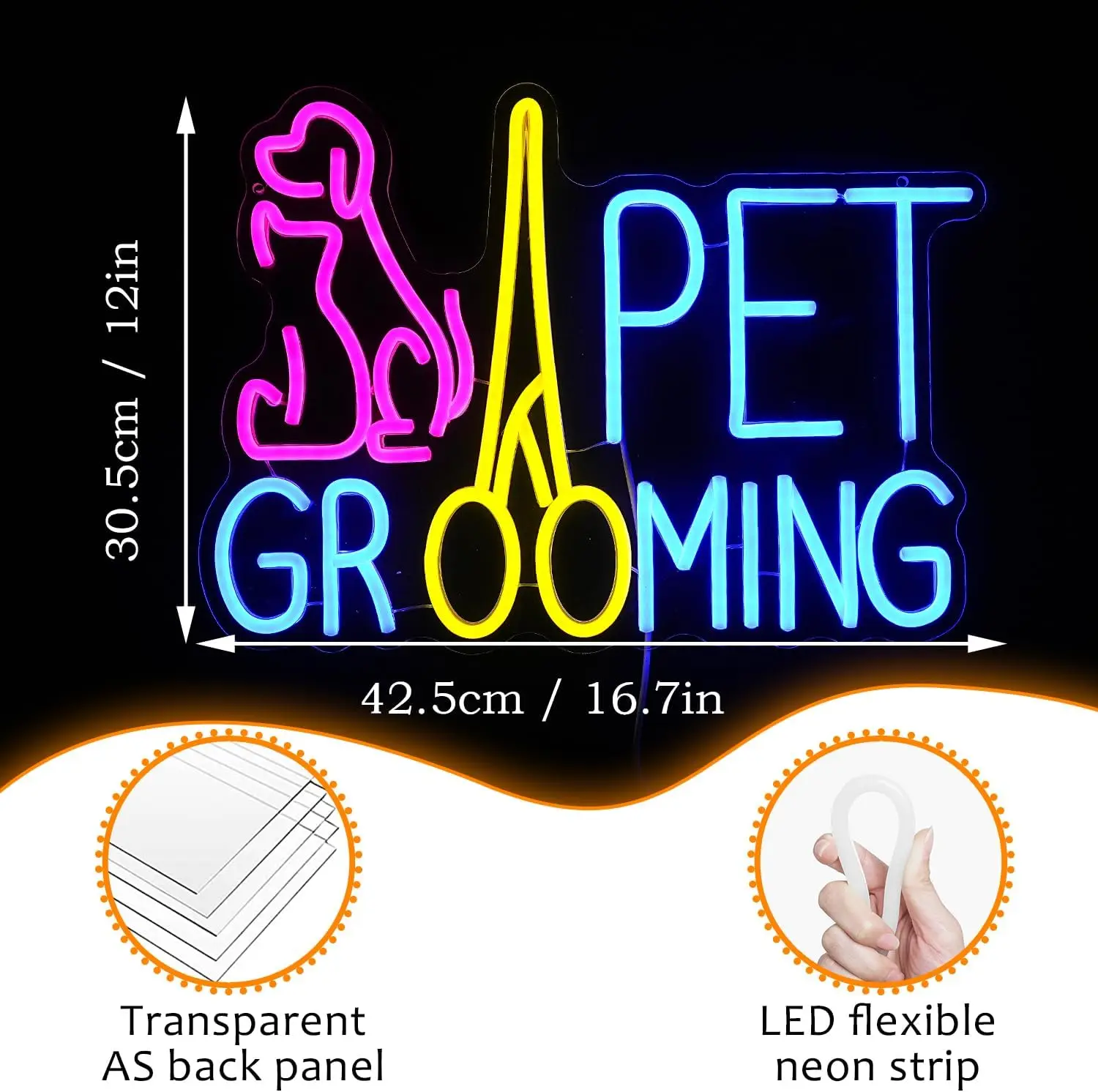 Dachshund Grooming Neon Sign LED Light - wigglelove