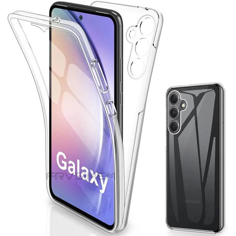 360 Full Body Cover For Samsung Galaxy A14 4g 5g A34 A54 5g A 54 Case Double Sided Soft Silicone ...