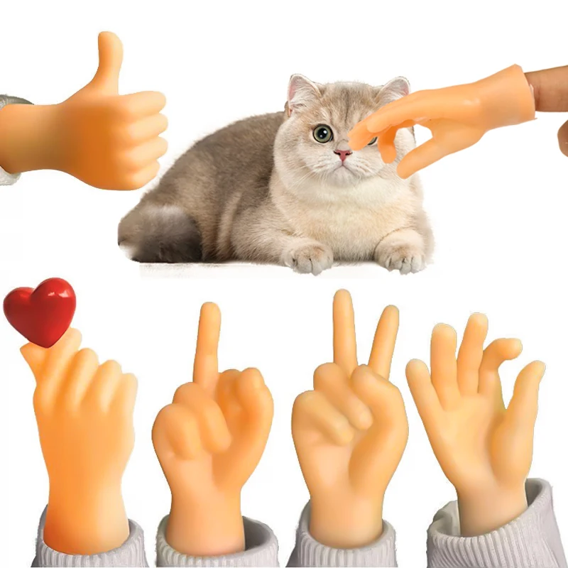 4-Type-Rubber-Simulation-Small-Hand-Prank-Toy-Teasing-Cat-Massaging ...