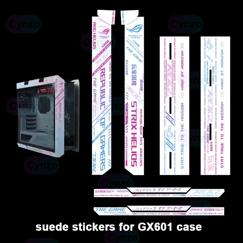 Suede-Stickers-For-ROG-Helios-Strix-GX601-GR701-Case-Cover-PC-Modding ...