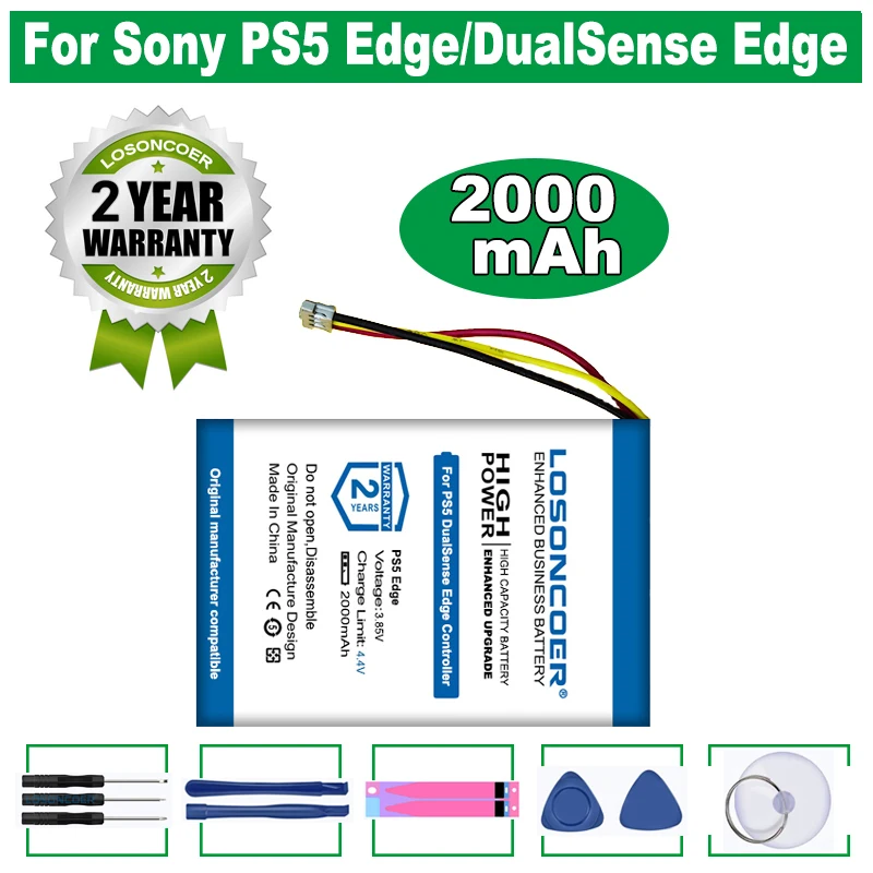 LOSONCOER-Battery-2000mAh-For-Sony-PS5-Edge-Controller-For-DualSense ...