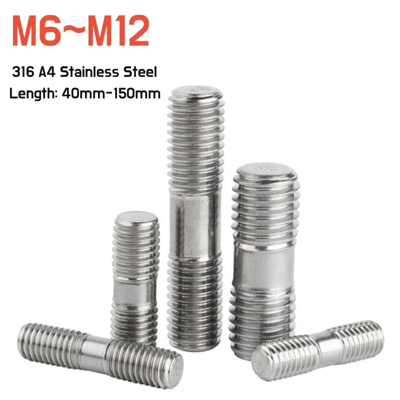 316-A4-Stainless-Steel-Rod-Double-Thread-Setup-Studs-Bolt-M6-M8-M10-M12 ...
