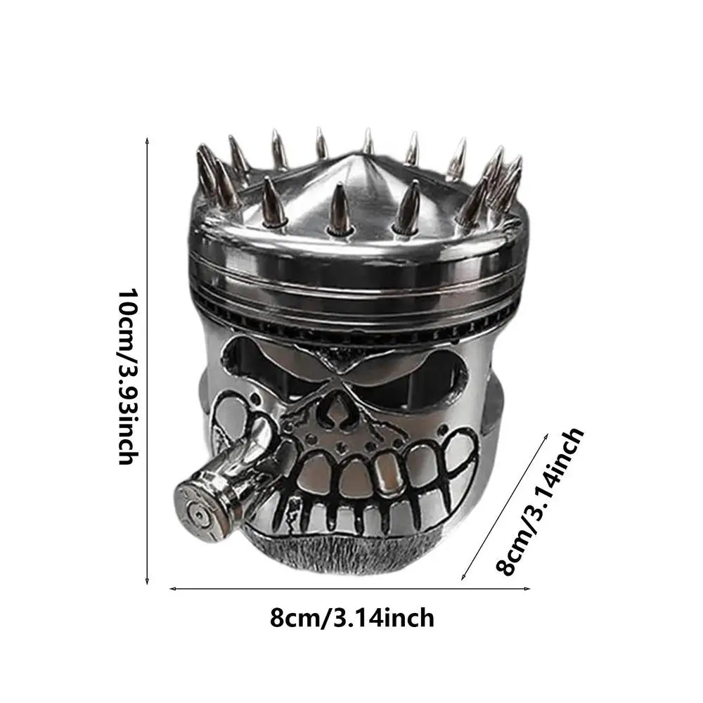 Skull Piston Carving