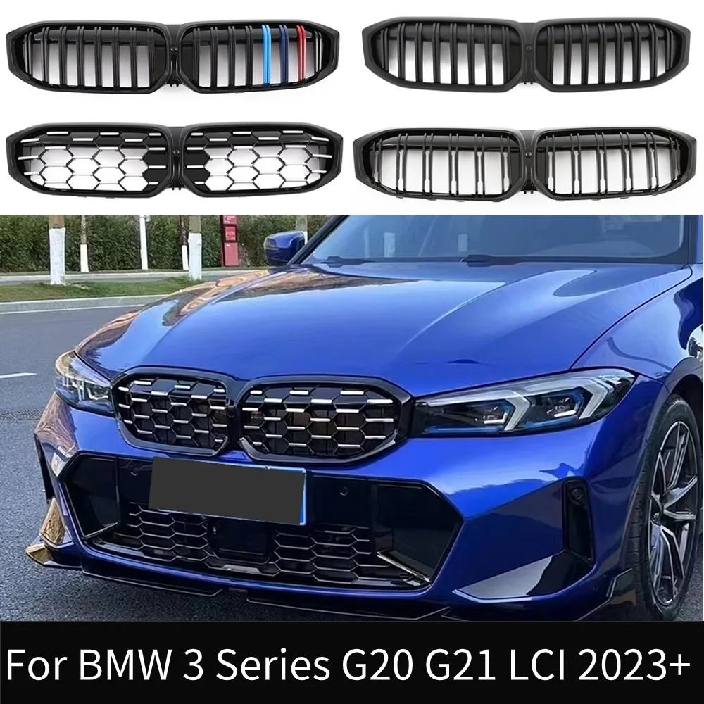For-BMW-3-Series-G20-G21-LCI-2023-Front-Grill-Kidney-Grille-330i-320d ...