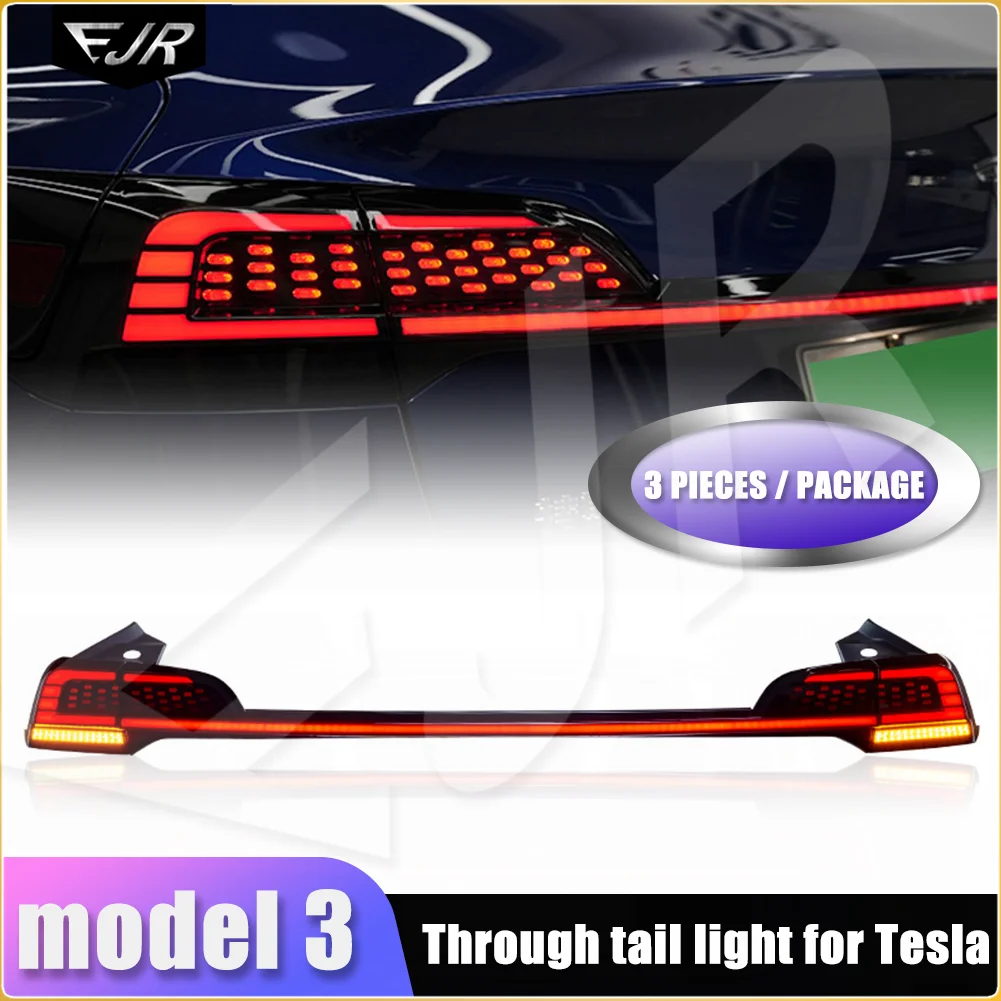 Through-Taillight-Assembly-For-Tesla-Model-3-19-22-Retrofitting-Car ...