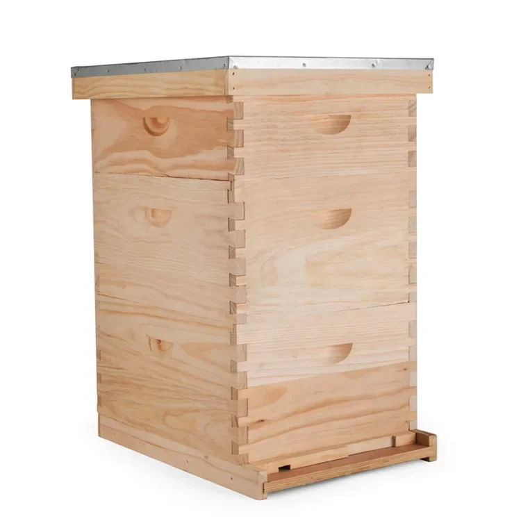 Langstroth-Bee-Hive-Kit-Beekeeping-Equipment-Wooden-Beehive-10-frame ...