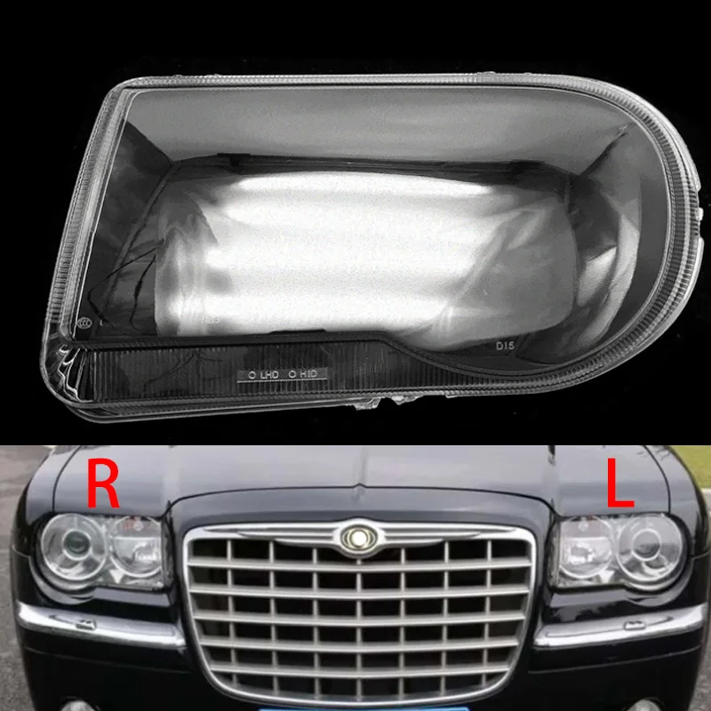 2PCS-For-CHRYSLER-300C-2007-2010-Headlight-Lampshade-Lens-Lamp-Hoods ...