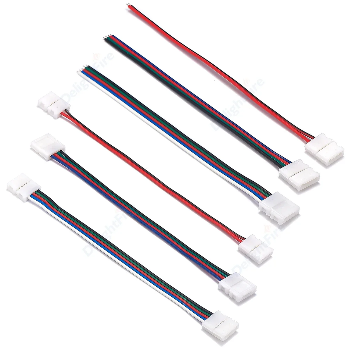 8-10mm-2Pin-4Pin-12mm-5-Pin-LED-Strip-Connector-cavo-senza-saldatura ...