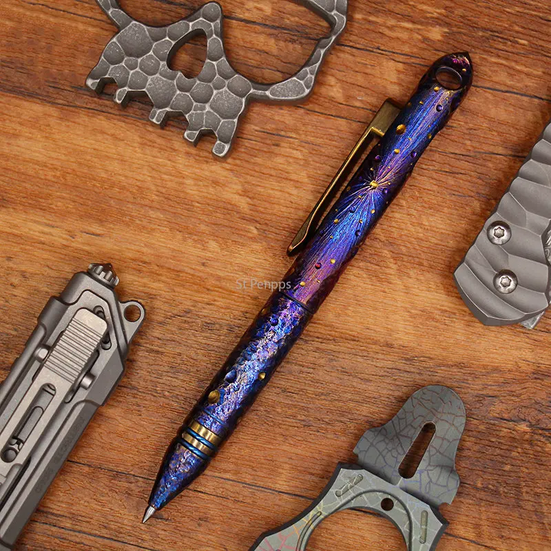 Handmade-Titanium-Tactical-Pen-Gel-Pen-High-grade-Tungsten-Steel-Tip ...