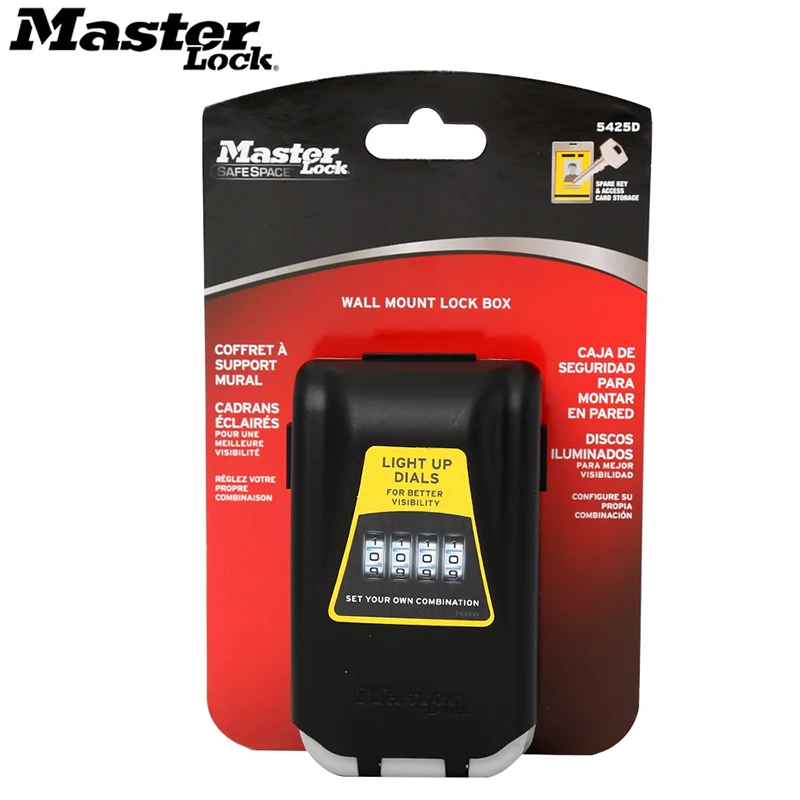 Master Lock Key Safe Box Outdoor Wall-mounted Keys Storage Box Night ...