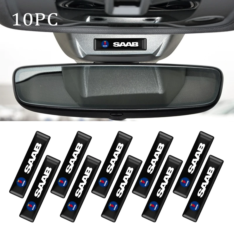 10PCS-Car-Interior-Styling-3D-Long-Glue-Stickers-For-SAAB-93-95-900 ...