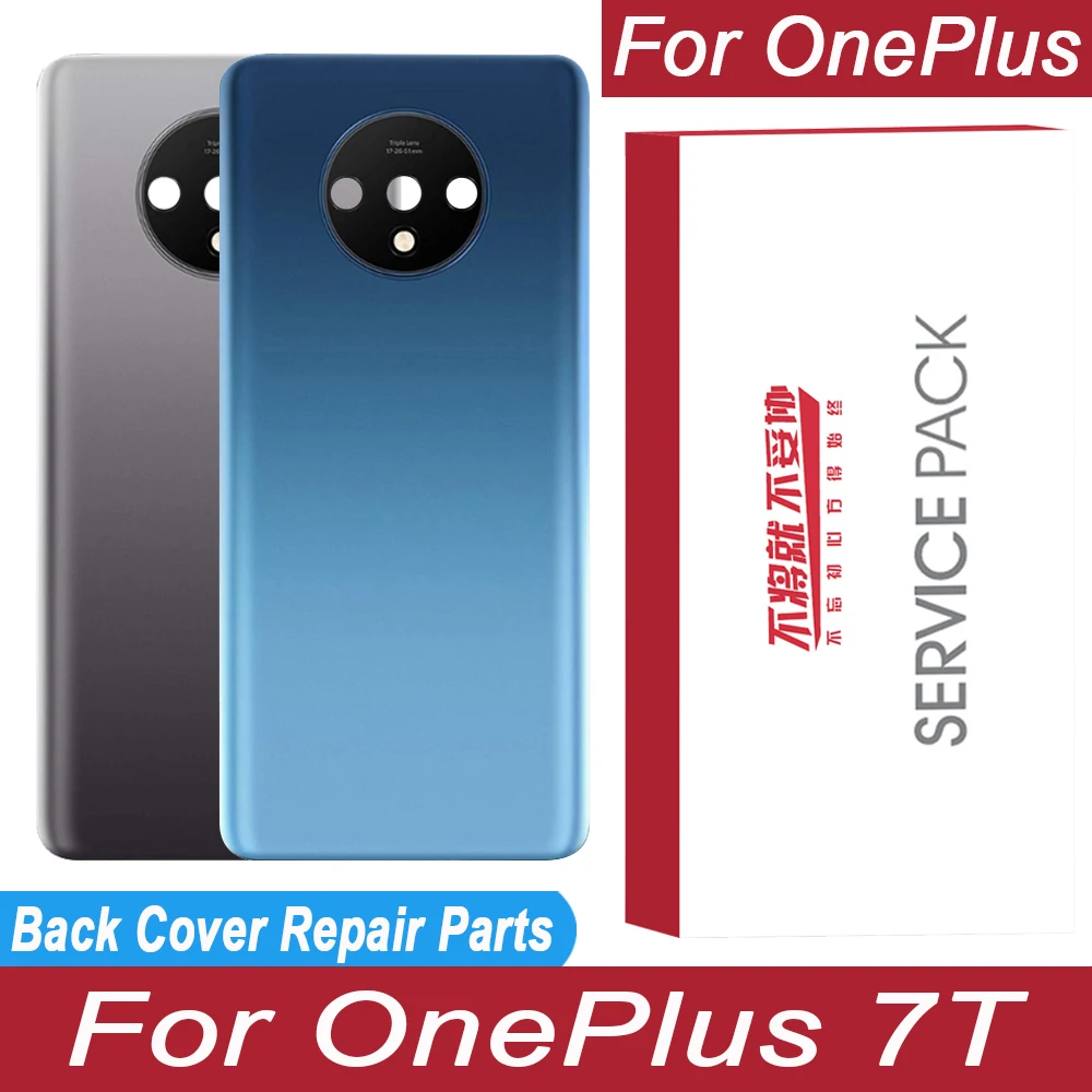 100% Original Back Housing For Oneplus 7t Back Cover Battery Glass For ...