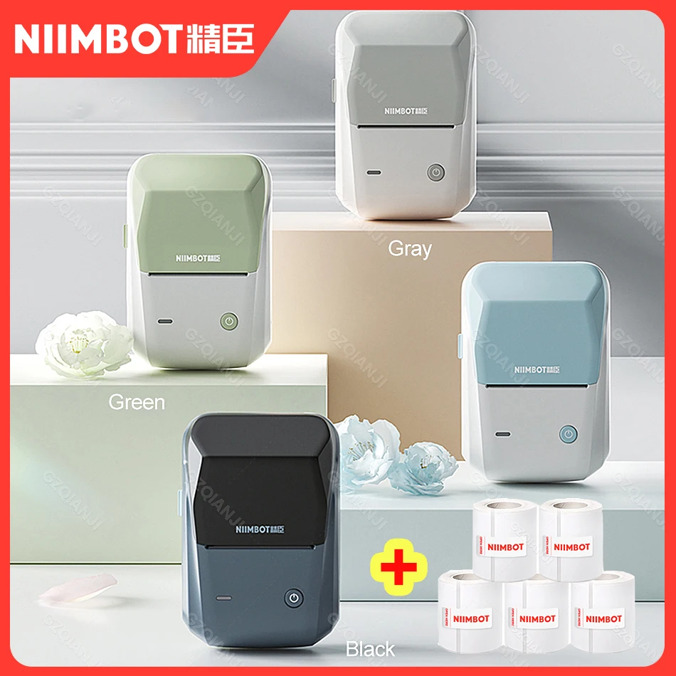New Color Niimbot B1 Label Printer Portable Pocket Label Maker Bluetooth Thermal Printing Self ...