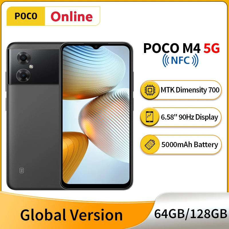 Global-Version-POCO-M4-5G-64GB-128GB-MTK-Dimensity-700-NFC-90Hz-6-58 ...