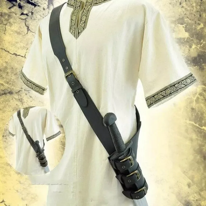 Medieval Larp Sword Holder Sheath Shoulder Strap Scabbard Frog Knight ...